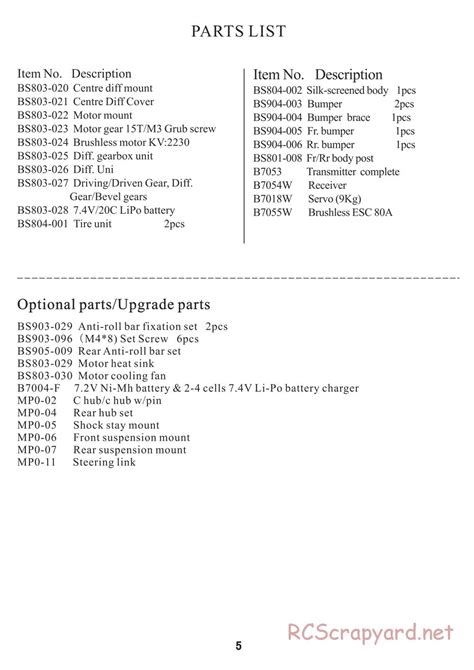 Redcat Racing Aftershock 8e Exploded View And Parts Lists • Rcscrapyard Radio Controlled