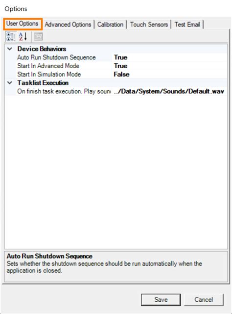 User Options — Nt8 Nt8c V44r022 Documentation