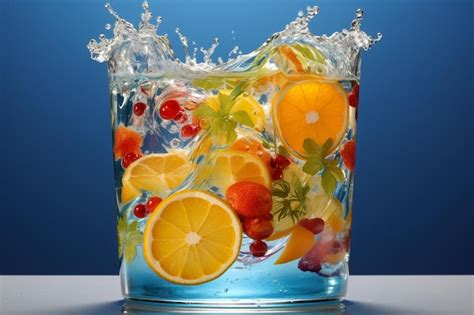 Premium Photo Sunny Sip Sensation Juice Glass