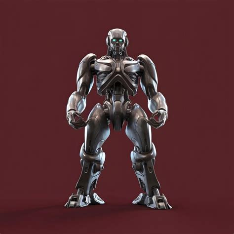3d Rendering Humanoid Ai Robot Premium Ai Generated Image