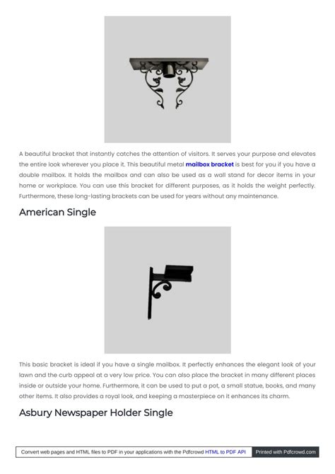 Ppt Top 7 Mailbox Brackets To Choose For A Better Curb Appeal Powerpoint Presentation Id