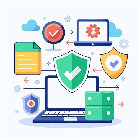 Premium Vector Laptop Screen Displaying A Check Mark Symbol Indicating Completion Or Approval