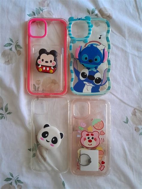 Case Casing Iphone 11 Pop Socket Stitch Minnie Lotso Panda Telepon Seluler And Tablet Aksesoris