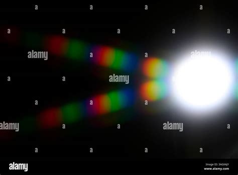 Diffraction Abstract Pattern Formed By Diffracted Light A Starburst Of White Light Dispersed