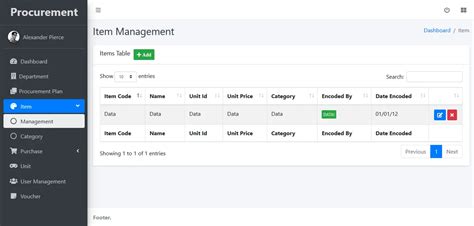 Procurement System In Php And Bootstrap