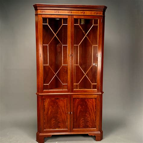 Lot 241 Fine Stickley Furniture Reproduction Mahogany Corner Cabinet