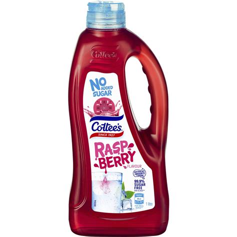 Cottees No Sugar Added Cordial Raspberry Cordial Bottle 1l Woolworths