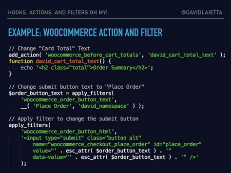 hooks actions and filters oh my ppt