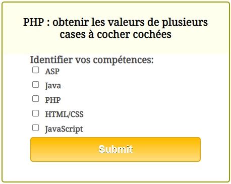 Récupérer les valeurs des checkbox avec PHP apcpedagogie