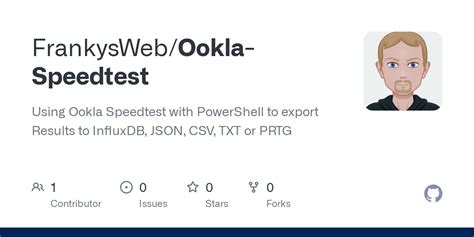 Github Frankyswebookla Speedtest Using Ookla Speedtest With
