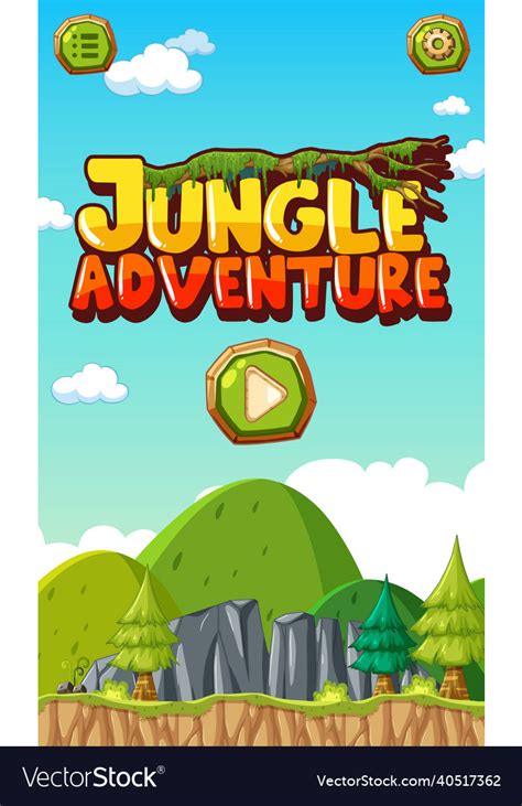 Platform Game User Interface Design Royalty Free Vector