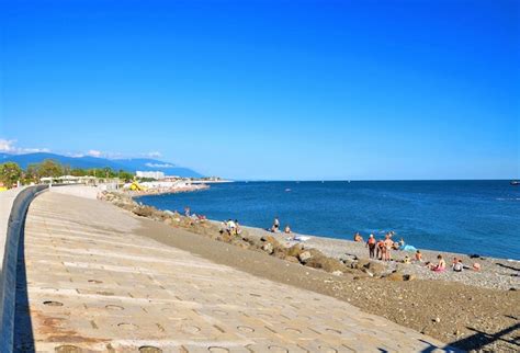 Premium Photo Beach In Sochi Russia