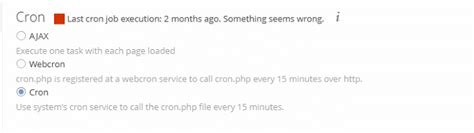Errore OwnCloud Last Cron Job Execution Something Seems Wrong RaffaeleChiatto Com