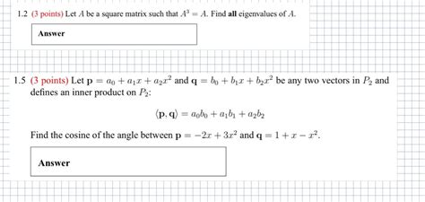 Solved Points Let A Be A Square Matrix Such That A Chegg