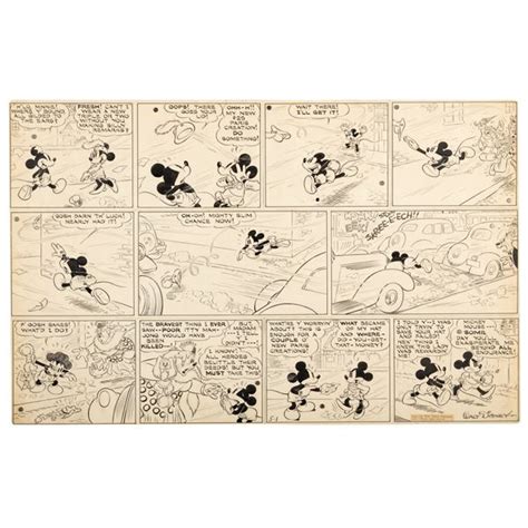 A 1938 Mickey Mouse Sunday Strip By Floyd Gottfredson Van Eaton