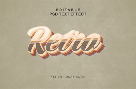 Artstation Retro Psd Fully Editable Text Effect Layer Style Psd Mockup Template Artworks