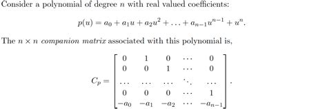 Solved Consider A Polynomial Of Degree N With Real Valued