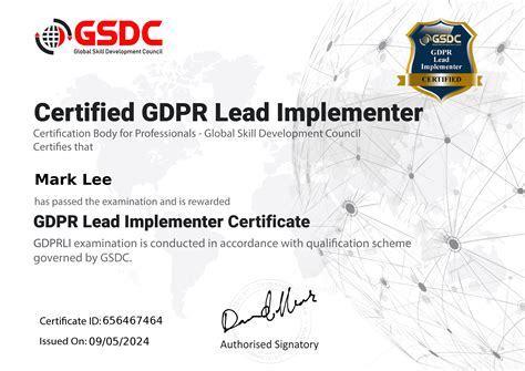 Certified Gdpr Lead Implementer Gsdc
