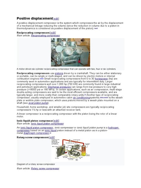 Positive Displacement Reciprocating Compressor Pdf Physical Chemistry Applied And