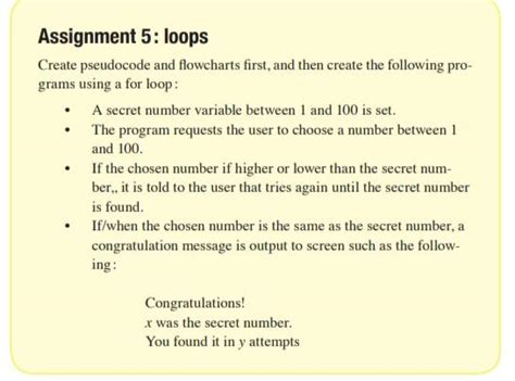 Solved Assignment 5 Loops Create Pseudocode And Flowcharts