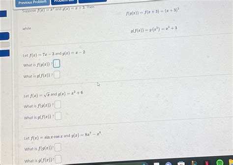 solved previous problemsuppose f x x2 ﻿and g x x 3
