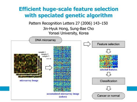 Ppt Efficient Huge Scale Feature Selection With Speciated Genetic Algorithm Powerpoint