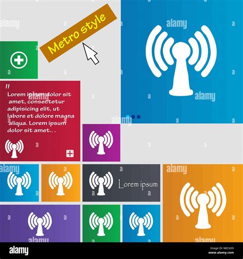 Wi Fi Internet Icon Sign Buttons Modern Interface Website Buttons