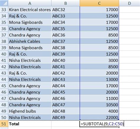 How To Sum Filtered Data Using Subtotal Function In Excel Exceldatapro