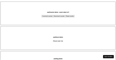nekogd react utility hooks codesandbox