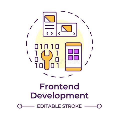 Frontend Development Multi Color Concept Icon Stock Illustration