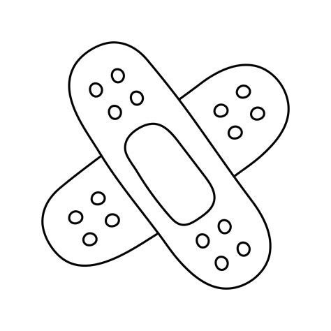 Ilustración Vectorial De Una Curita En Estilo Garabato Vector Premium