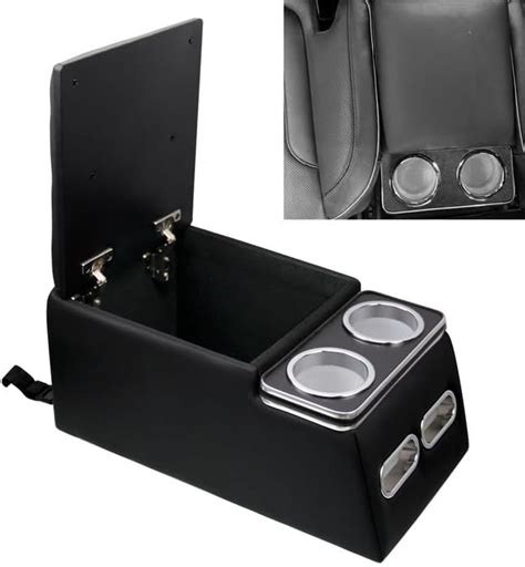 Frtcaty Center Console Organizer With Cup Holder And Padded Top Lid Fit For Truck