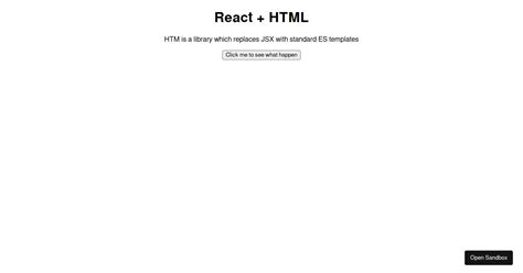 React And Htm Codesandbox