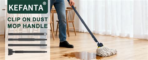 Kefanta 59 Inch Clip On Dust Mop Handlecommercial Dust Mop