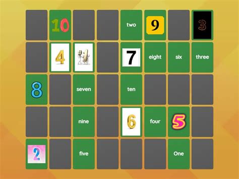 Numbers Memory Game Parejas Numbers Memory Game Parejas