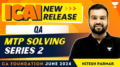 Icai New Release Mtp Series 2 Quantitative Aptitude Ca Foundation June 2024 Hitesh