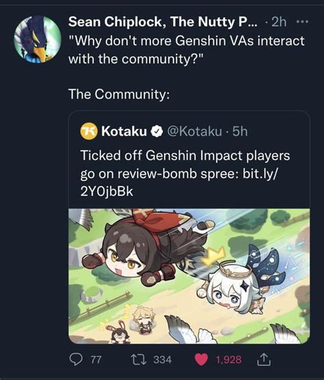 Man Even Dilucs English Va Is Going In On How Wack This Community Is Right Now R Genshin