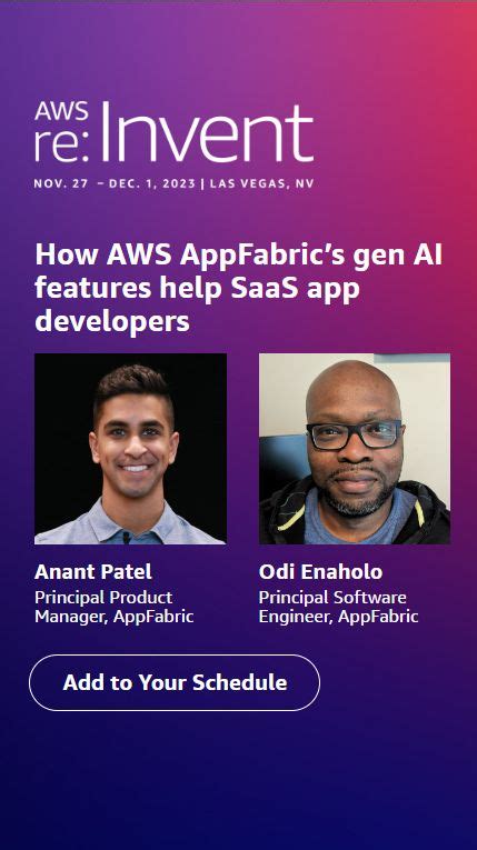 Anant Patel On Linkedin Awsreinvent2023 Generativeai Aws Awsappfabric
