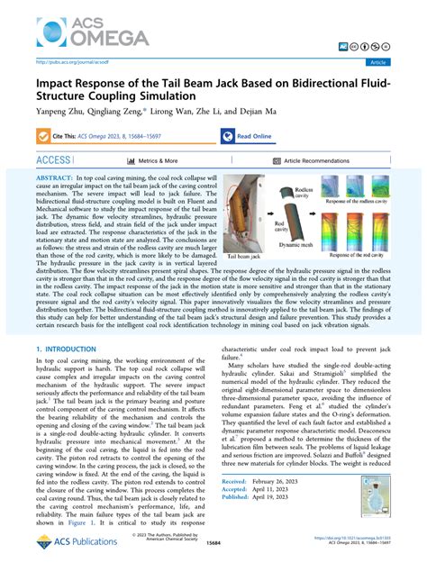 Pdf Impact Response Of The Tail Beam Jack Based On Bidirectional Fluid Structure Coupling