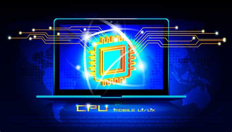 Nanotechnology Concept In Realistic Style Processor Central Processing Unit Computer Processor