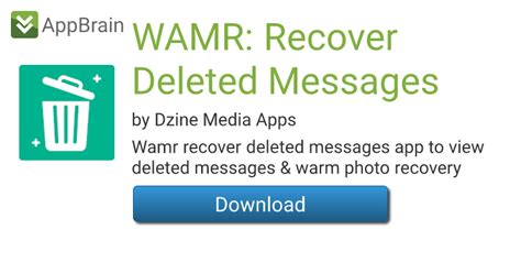 Wmr Recover Deleted Messages For Android Free App Download
