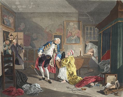 Marriage A La Mode Plate V The Bagnio Illustration From Hogarth