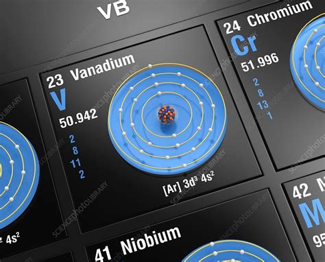 Vanadium Atomic Structure Stock Image C0456363 Science Photo