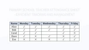 Efficient Sign In Sheet For Primary School Teacher Attendance Excel