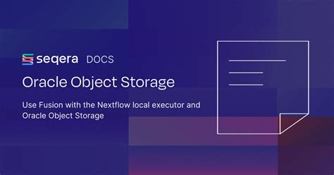 Oracle Object Storage Seqera Docs