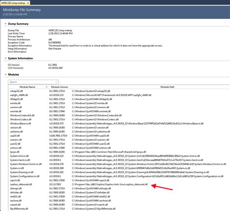 Windows What Are Modules In A Minidump Mdmp File Mean Are They