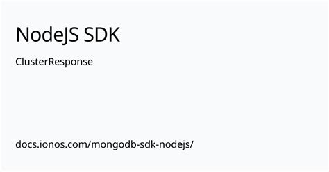 Clusterresponse Nodejs Sdk