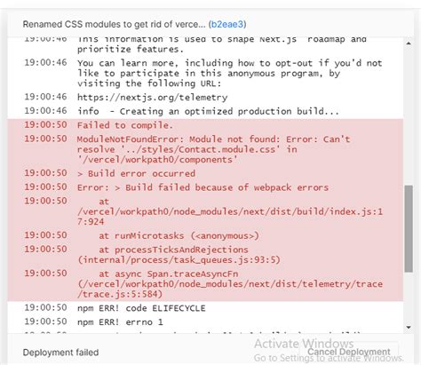 How To Solve Vercel Modulenotfounderror Rnextjs