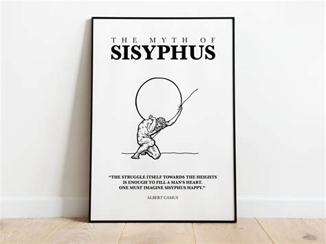Sisyphus Poster Sisyphus Wall Art Sisyphus The Myth Sisyphus Print