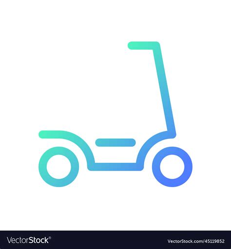 Electric Scooter Pixel Perfect Gradient Linear Ui Vector Image